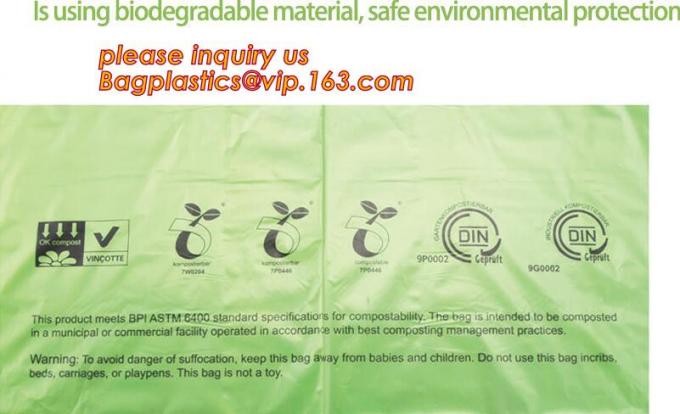 Custom Printed Biodegradable Compost Bags Pharmacy Singlet Handle En13432 Certified
