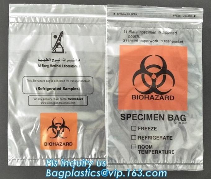 Medical Laboratory Specimen Bag Sterile Biohazard Specimen Envelope